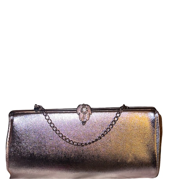 Bags | Vintage Metallic Silver Clutch | Poshmark